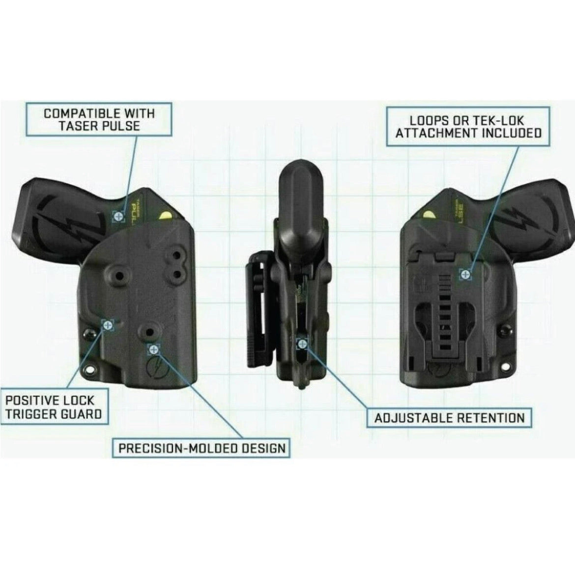 Taser Pulse Holster (OWB-Outside Waist Band)